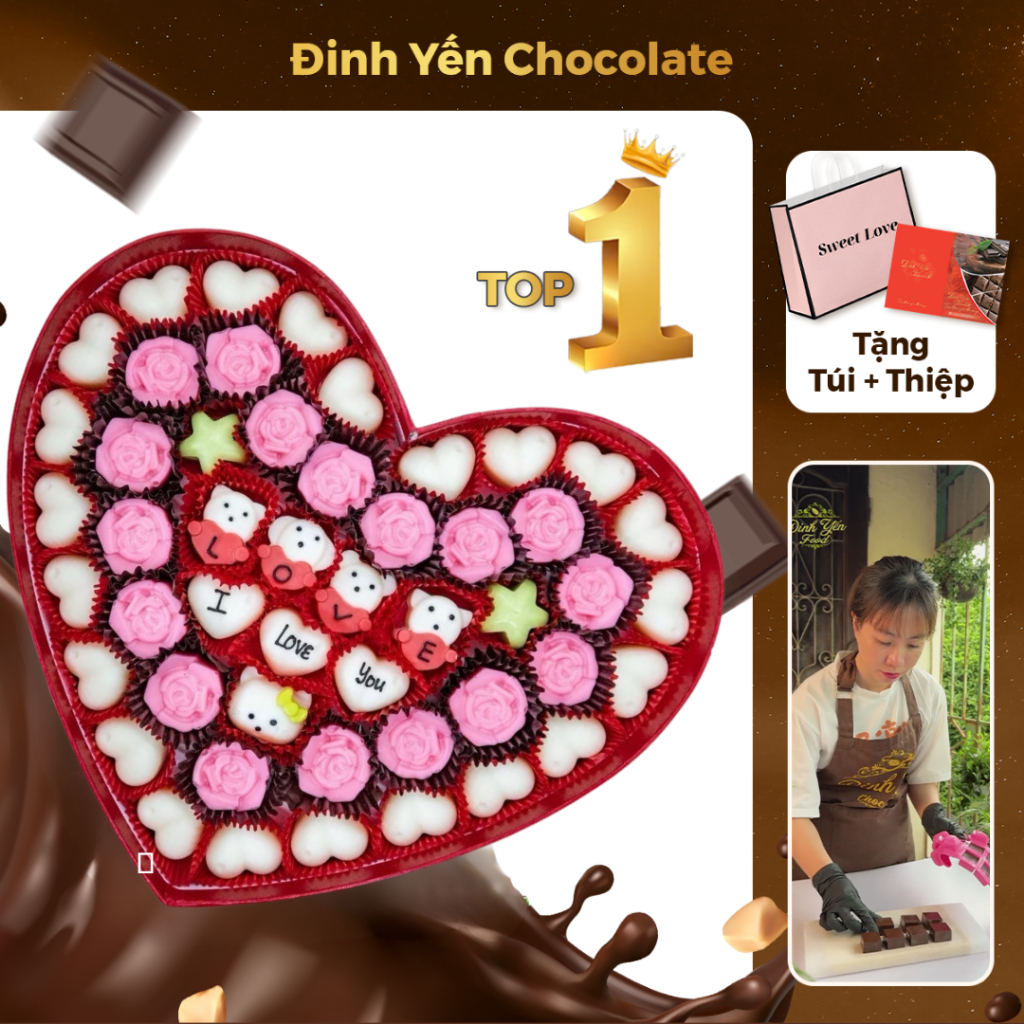 Hộp quà socola valentine, quà tặng chocolate, ngày lễ tình nhân 14-2 ...