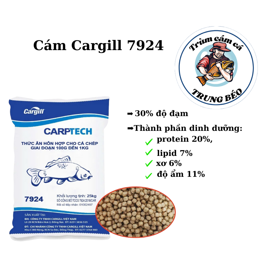 Cám Cargill chuyên chép 7924 ( 1 kgĐã xay sẵn ) | Shopee Việt Nam