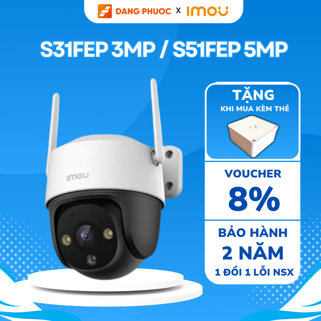 Camera wifi ngoài trời Imou Cruiser SE+ S31FEP 3MP,S51FEP 5MP xoay 360 ...