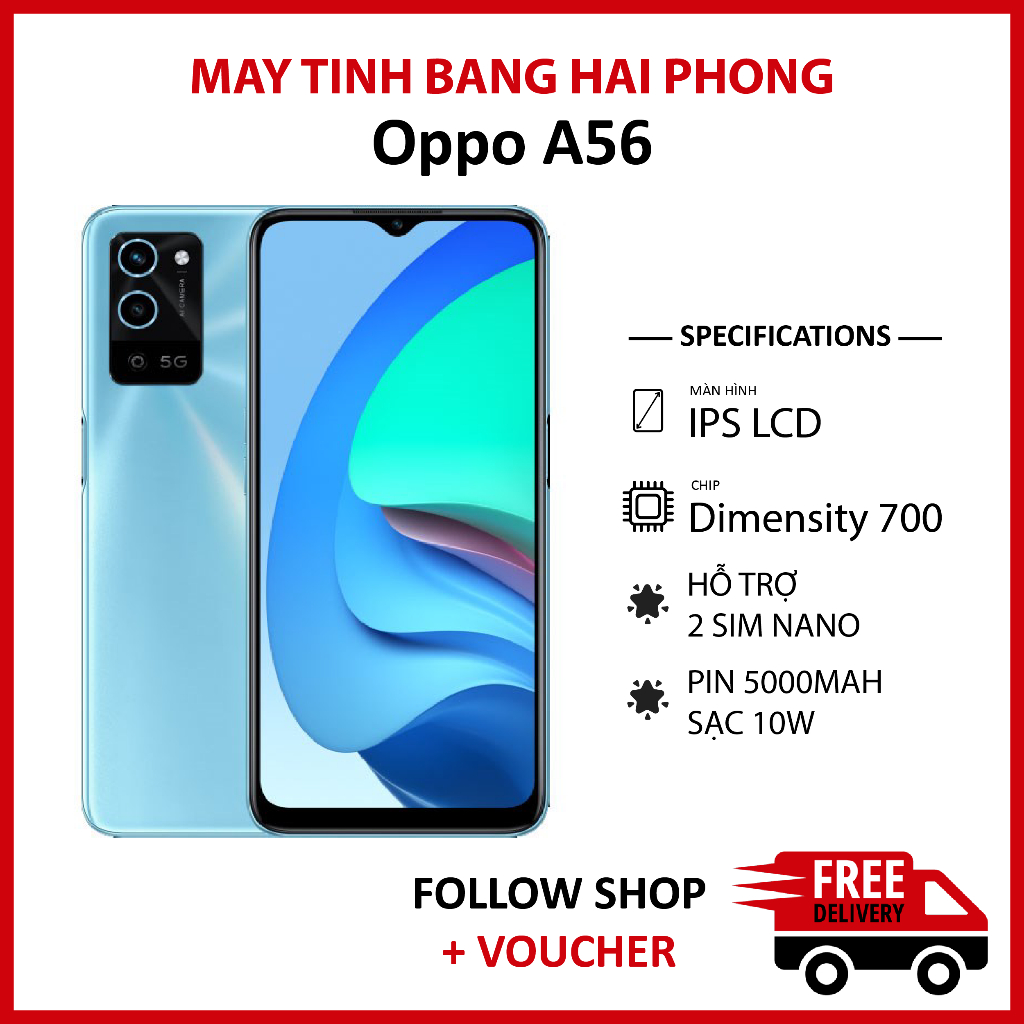 Điện thoại OPPO A56 5G RAM 4/128GB chip Dimensity 700 màn hình 6.5 ...