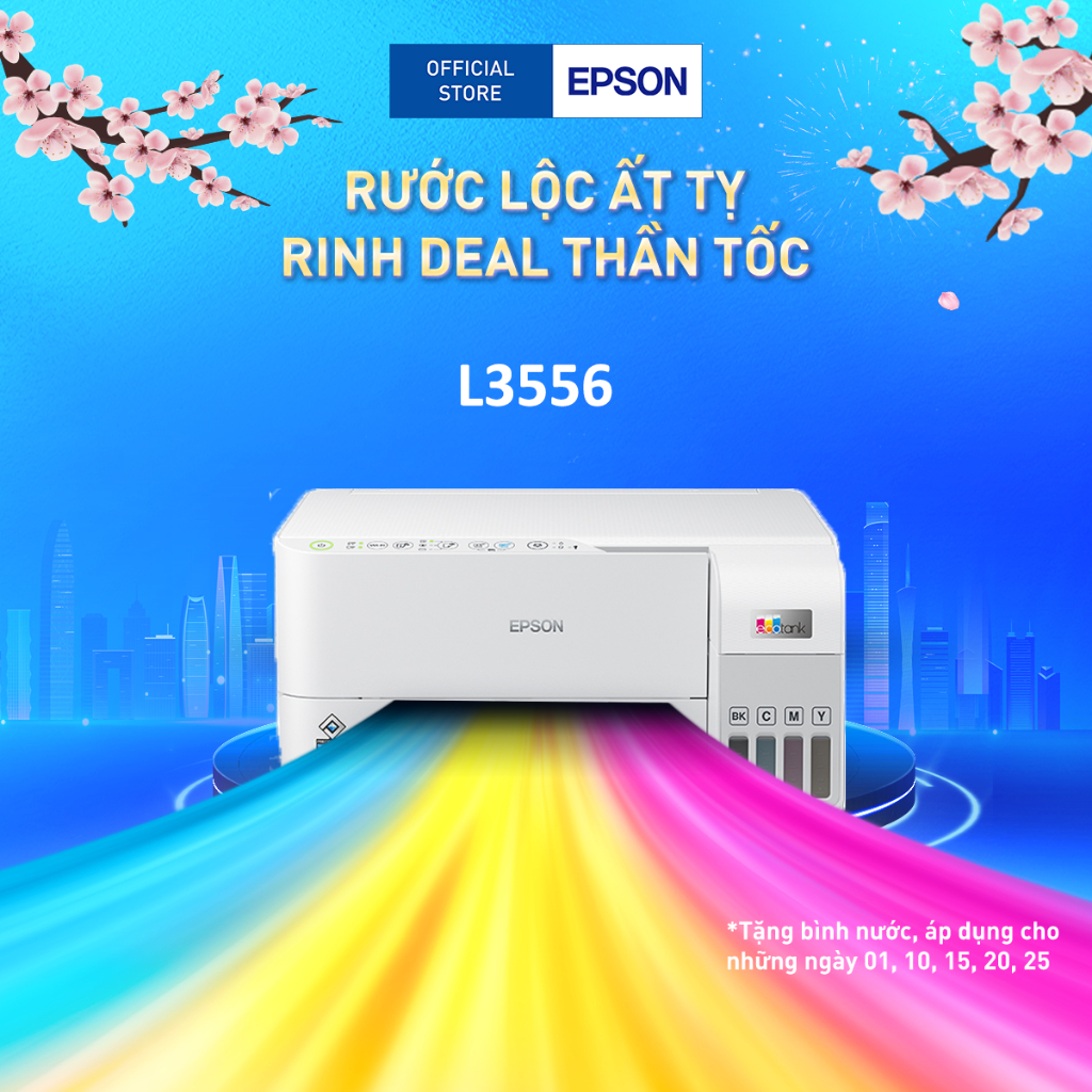 Máy In Phun Màu Đa Năng Epson EcoTank L3556 (Bao Gồm Bộ Mực Chính Hãng ...