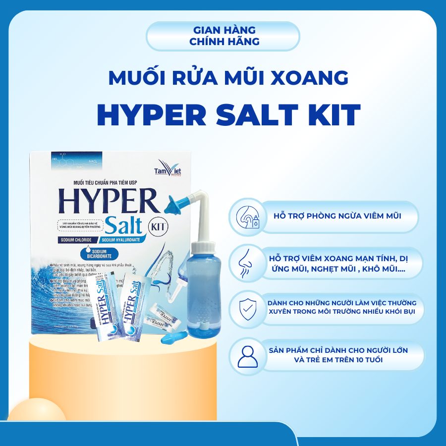 HYPER Salt KIT hộp 14 gói + 1 bình 300ml Muối Rửa Mũi Xoang | Shopee ...