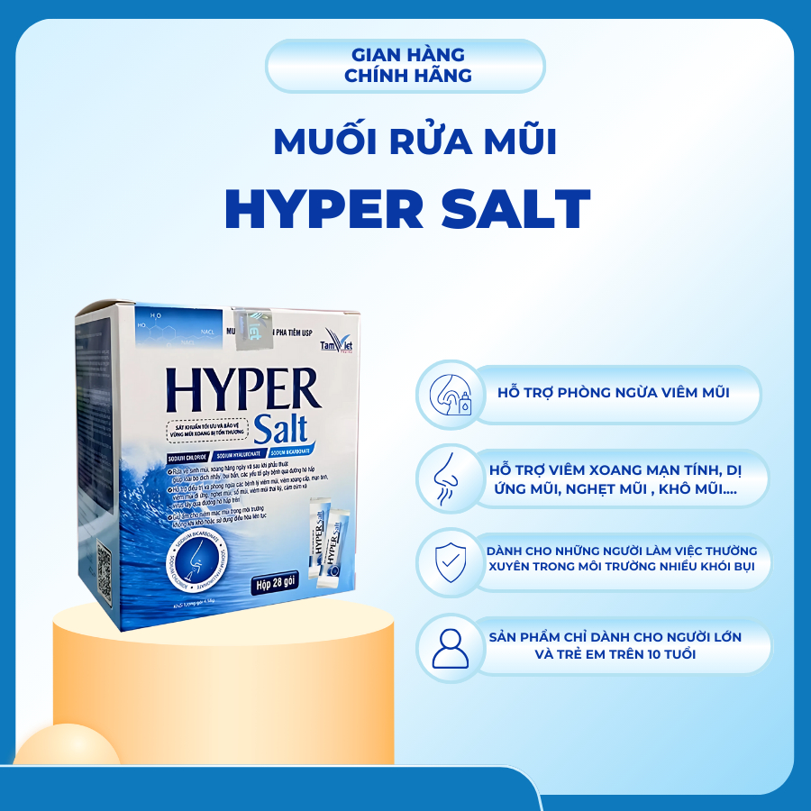 Muối Rửa Mũi HYPER SALT Hộp 28 Gói | Shopee Việt Nam