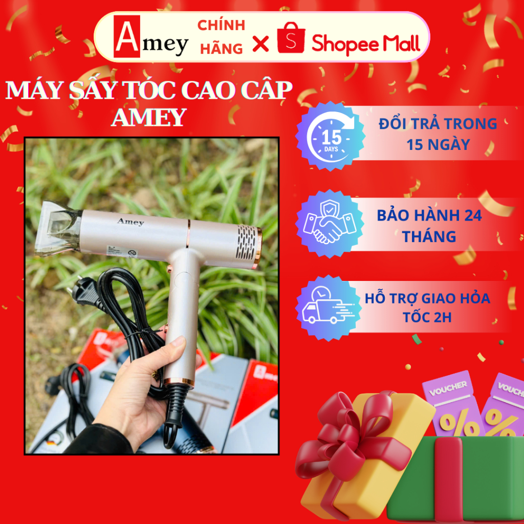 Máy sấy tóc AMEY AM012 công suất 1300W, Thương Hiệu cao cấp từ Đức ...