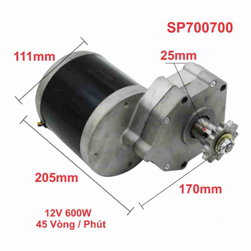 Moto Giảm Tốc 12VDC 600W - Động cơ giảm tốc 12V 60W Motor DC 12V 600W ...