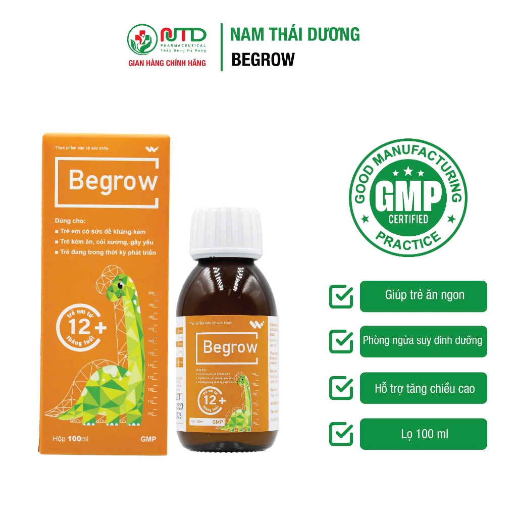 Siro ăn ngon BEGROW Nam Thái Dương giúp trẻ cao lớn, ăn ngon miệng, bổ ...