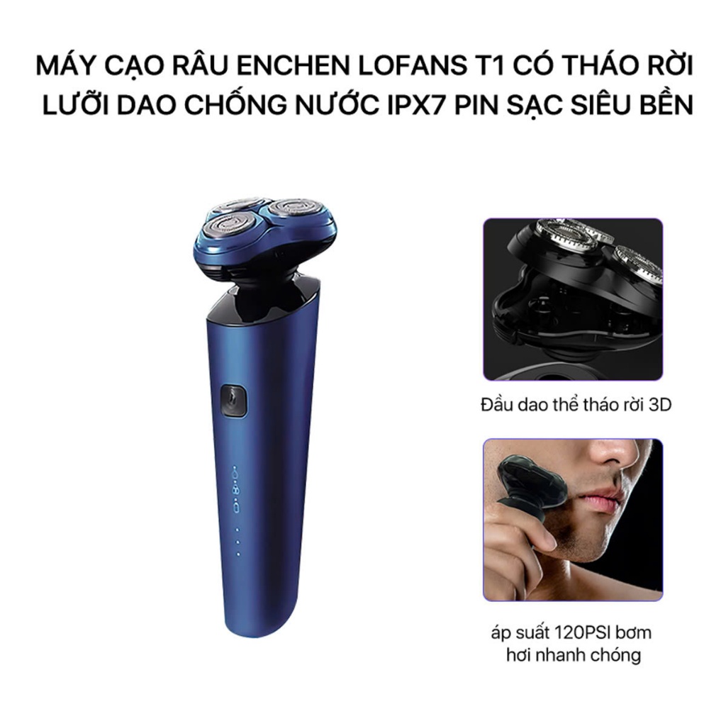 Máy cạo râu Lofans T1 có tháo rời lưỡi dao chống nước IPX7 pin sạc siêu bền | Shopee Việt Nam