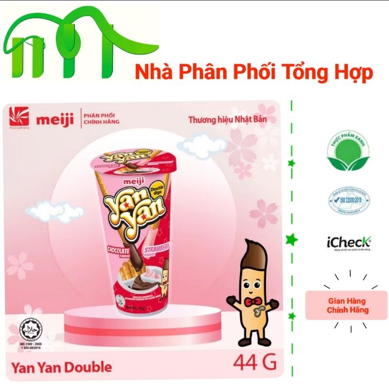 Lốc 10 Ly Bánh Chấm Yan Yan Vị Double Cream ( 2 Vị Dâu & Socola) Meiji ...