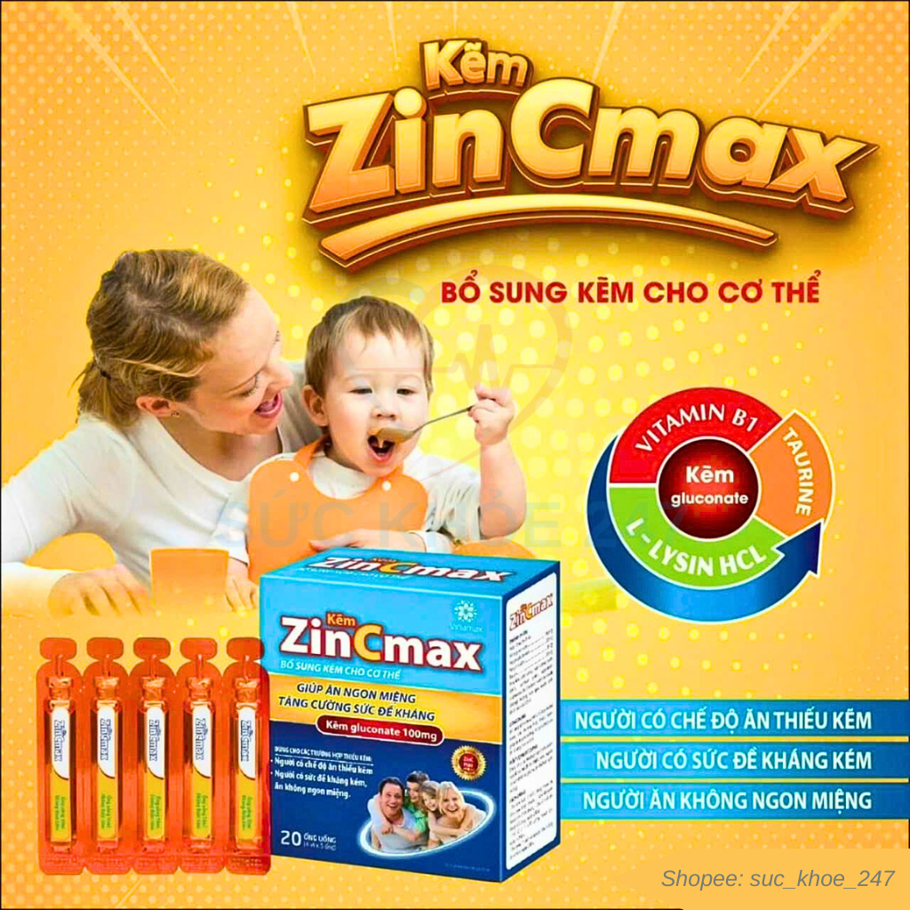 Kẽm ZinCmax 100mg - Bổ Sung Kẽm, Giúp Ăn Ngon, Tăng Cường Sức Đề Kháng ...