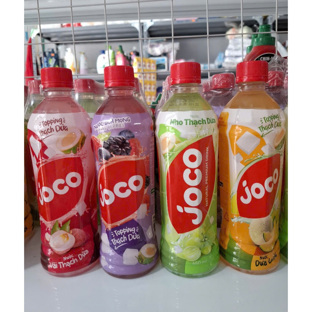 Lốc 6 chai Nước trái cây thạch dừa JoCo chai 450ml siêu ngon hấp dẫn | Shopee Việt Nam