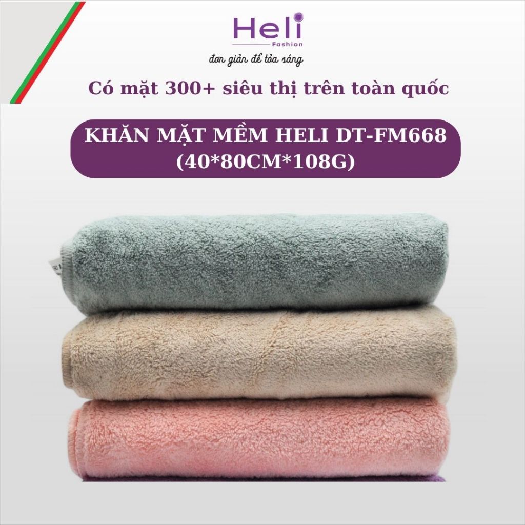 KHĂN MẶT MỀM HELI DT - FM668 (40*80CM*108G) | Shopee Việt Nam