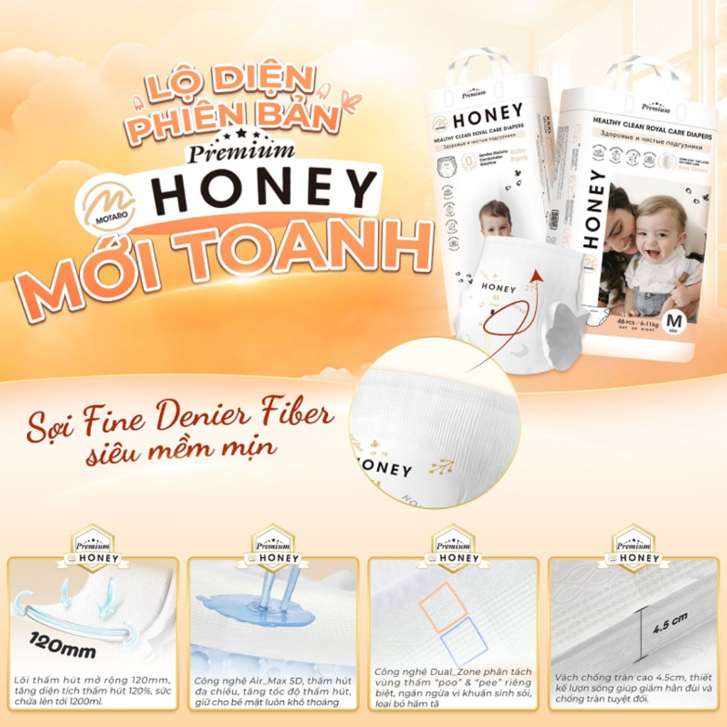Bỉm dán quần HONEY STANDARD -size DÁN NB/S/M QUẦN M/L/XL/XXL/3XL/4XL38 ...