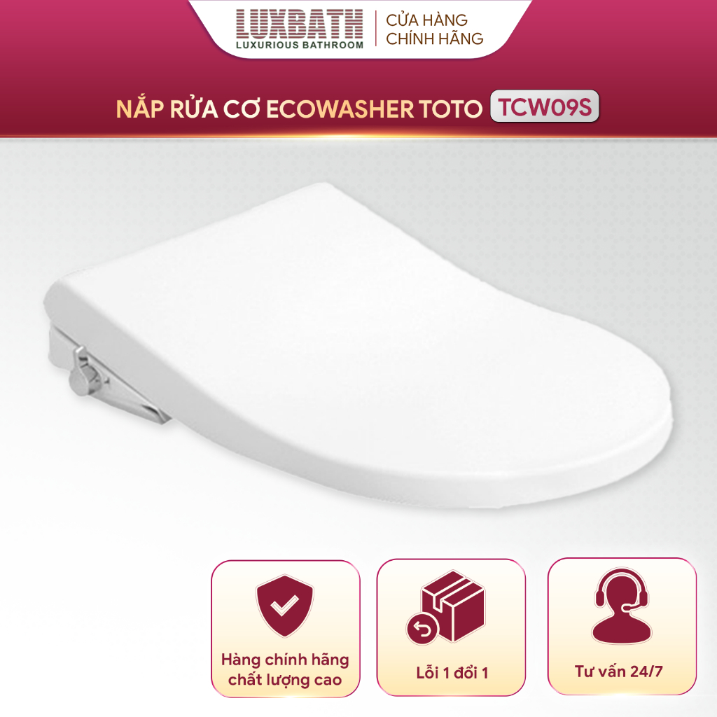 Nắp Bồn Cầu Vệ Sinh Thông Minh Rửa Cơ Ecowasher TOTO TCW09S#W (E5 ...