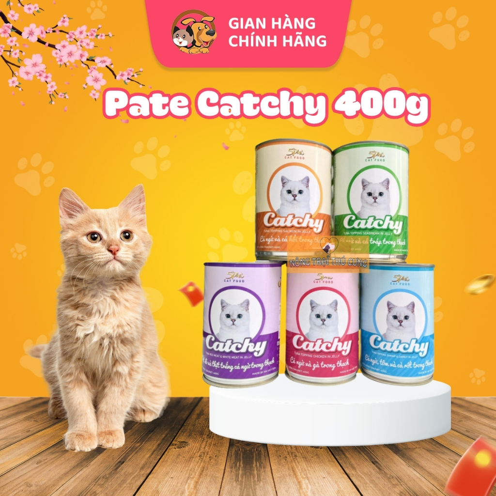 Pate Catchy Lon 400g Dành Cho Mèo Mọi Lứa Tuổi | Shopee Việt Nam