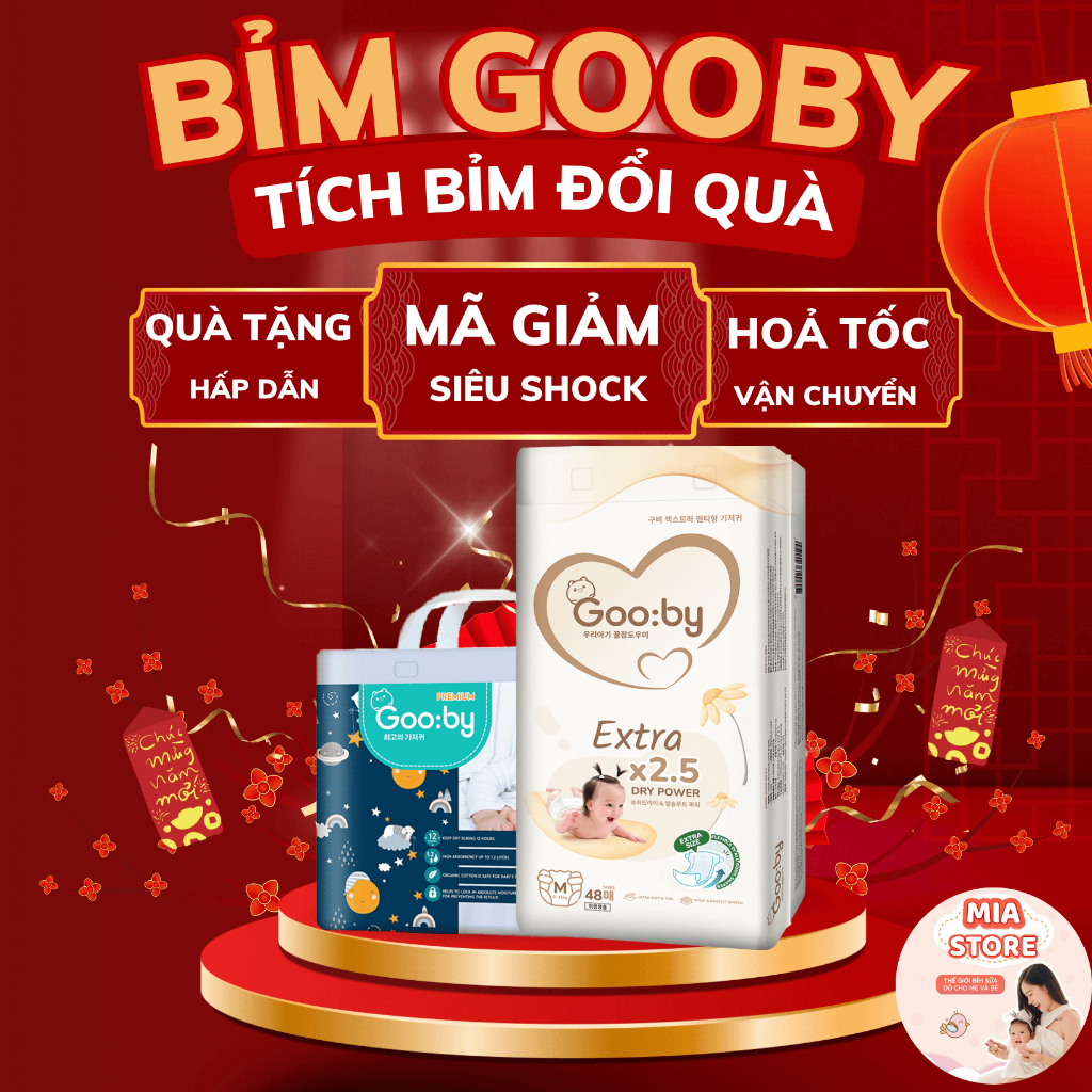 Tã Bỉm Dán Quần Gooby Ngày Đêm Extra, Premium Hàn Quốc cho bé Đủ size ...