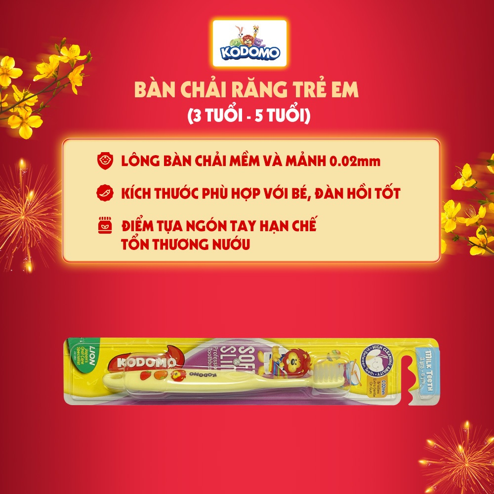 Bàn chải đánh răng trẻ em KODOMO (3 tuổi - 5 tuổi) | Shopee Việt Nam