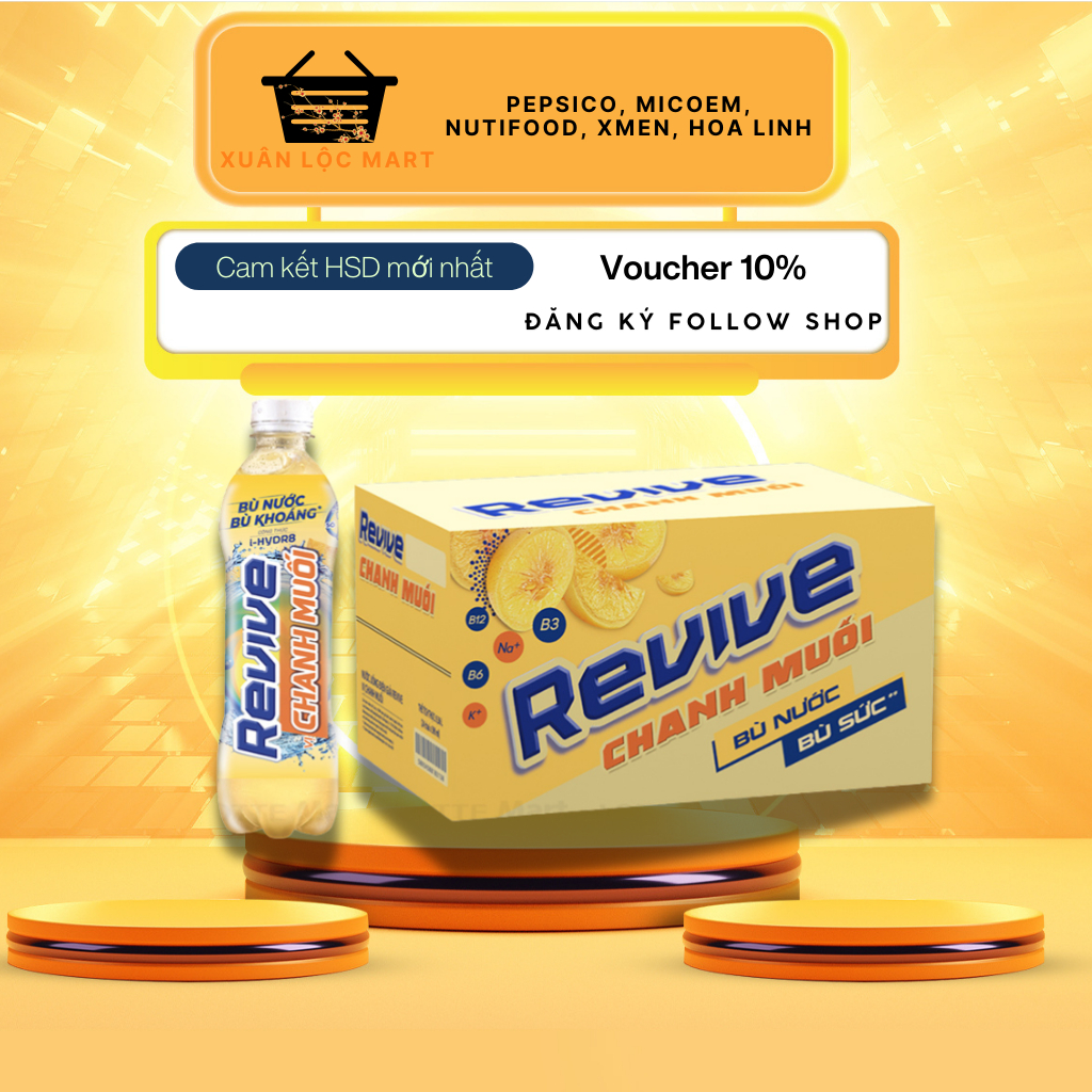 Thùng Nước Ngọt Revive Chanh Muối 390ml Pepsico Chính Hãng Thùng 24 ...