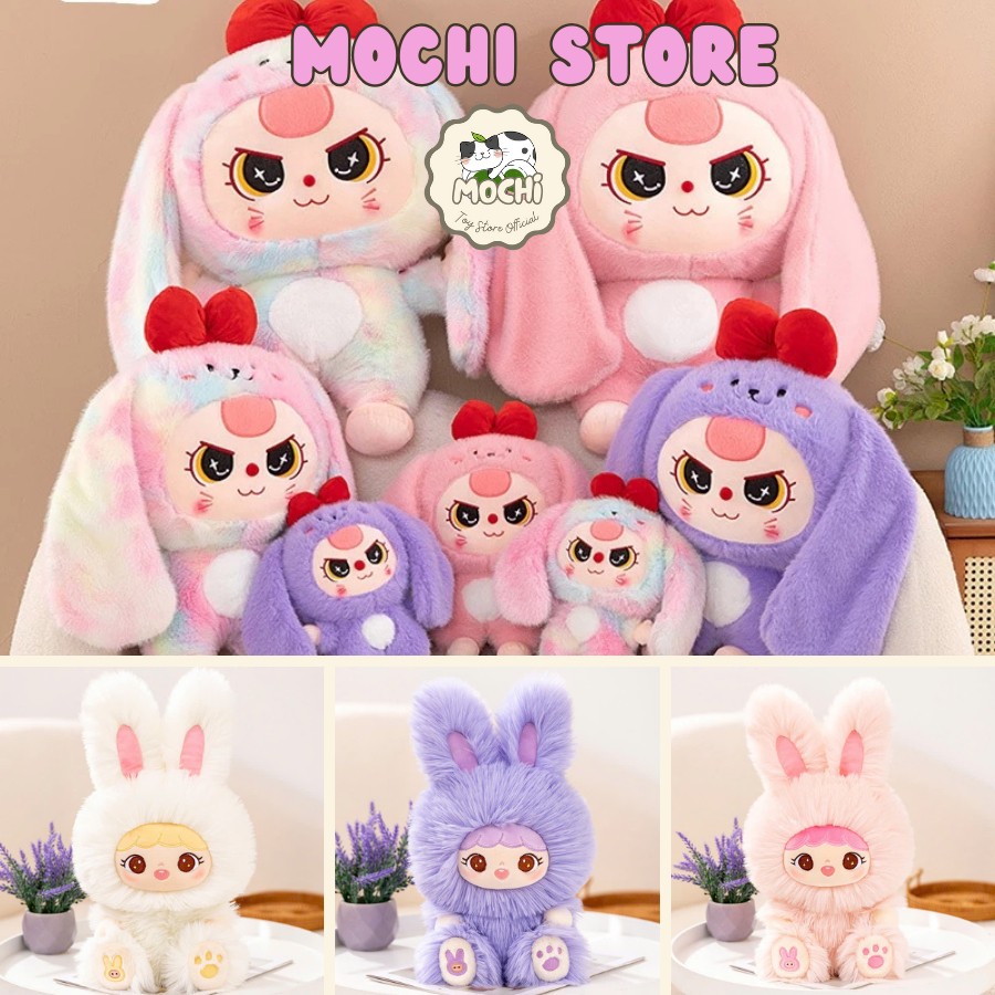 Toy gấu bông baby three đầu to rabbit búp bê dễ thương tặng bạn gái ...