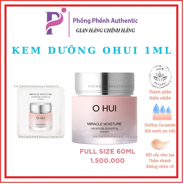 [Đọc kĩ mô tả]Set 60 gói Sample Kem dưỡng ẩm dưỡng trắng da OHUI Miracle Moisture Cream 1ml ...