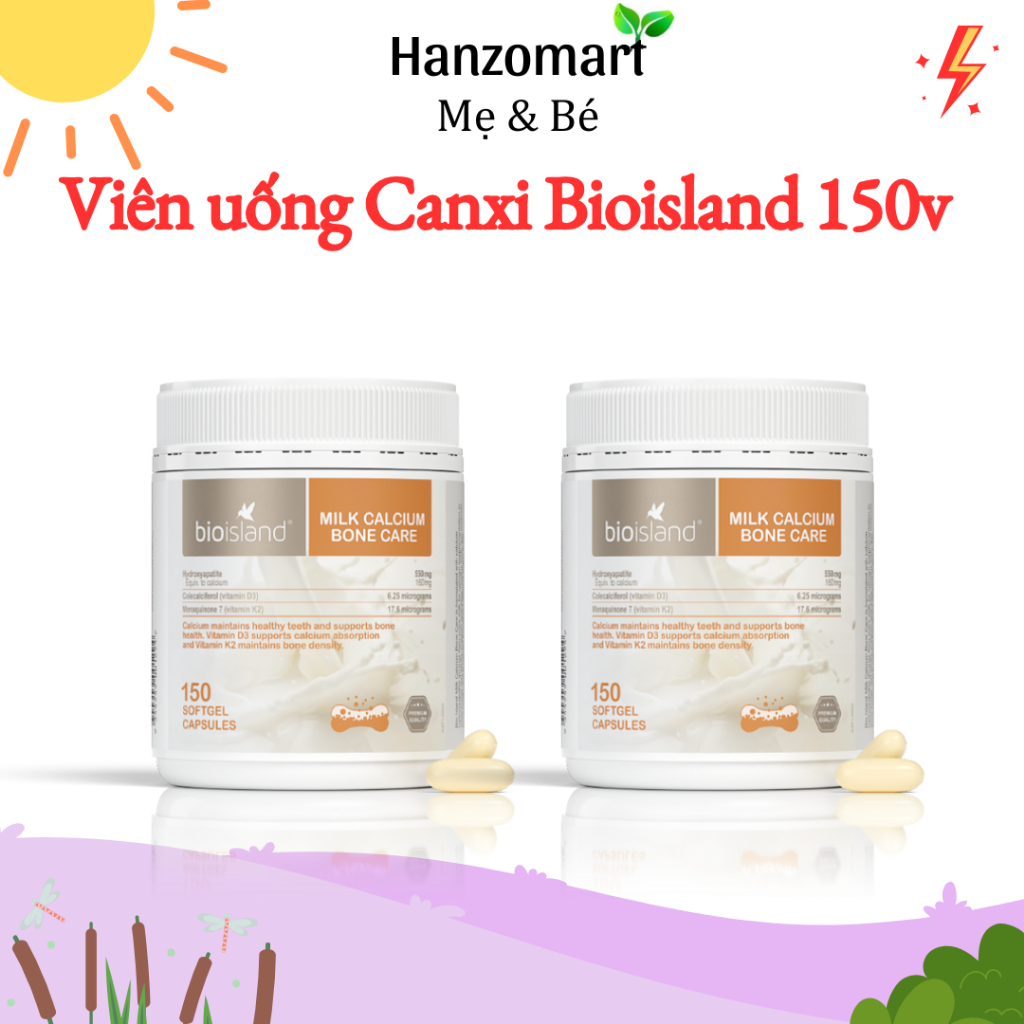 Viên uống Canxi hữu cơ Bioisland Milk Calcium Bone Care Úc 150 viên | Shopee Việt Nam