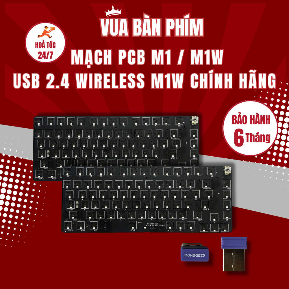 Bảng mạch pcb m1 / m1w / usb 2.4w wireless m1w chính hãng MonsGeek mới ...