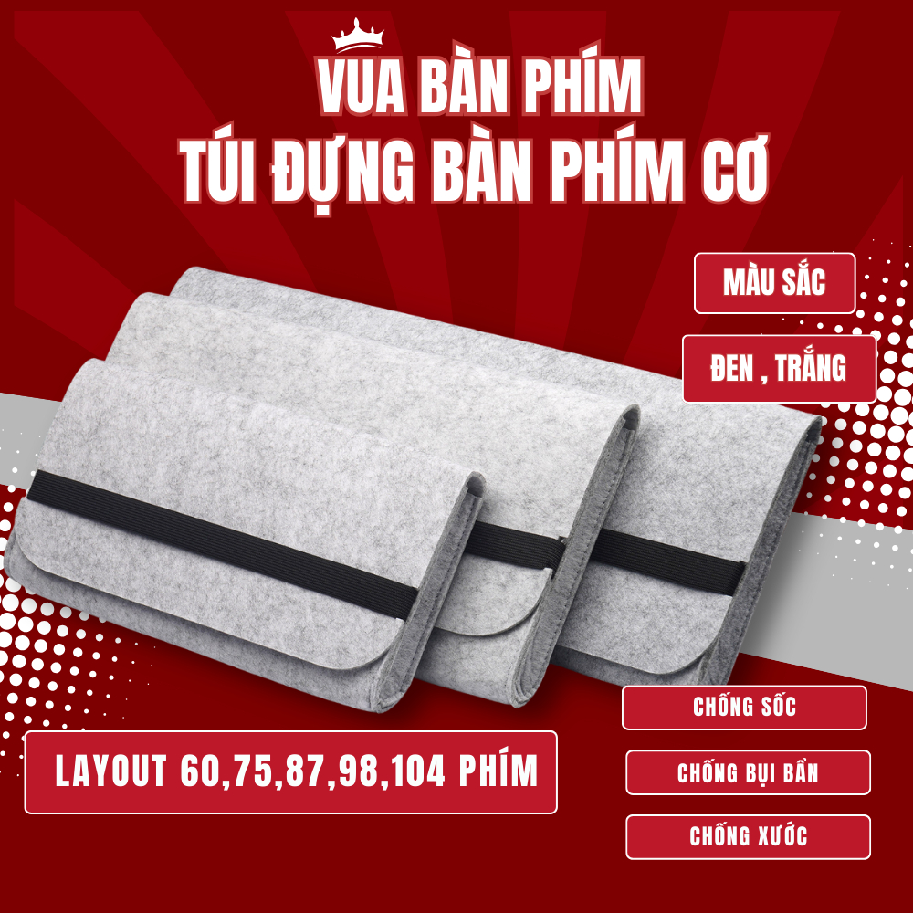 Túi đựng bàn phím cơ chống bụi bẩn,chống xước, giảm sốc cho layout 60 ...