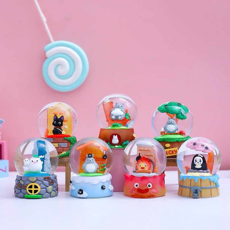 Blind box F - Hộp mù Cầu tuyết Chibi tiểu cảnh mini đèn chuyển màu ...