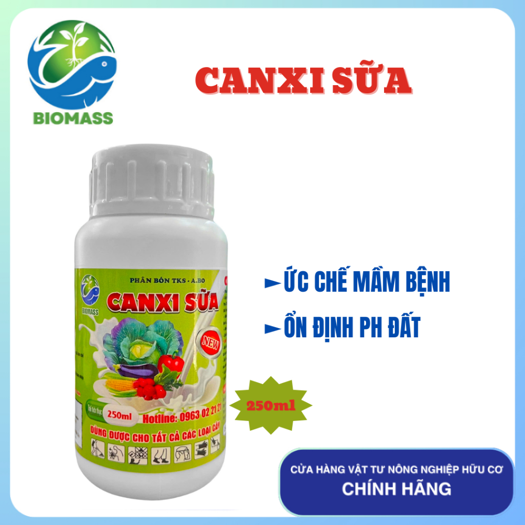 CANXI SỮA-CHAI 250ml - Ổn Định PH Đất Cây Trồng, phục hồi vết bệnh ...