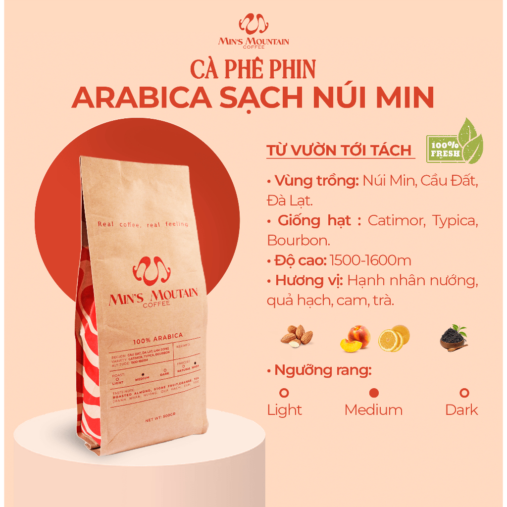 Cà Phê Phin Arabica Specialty Núi Min (500gr) | Shopee Việt Nam