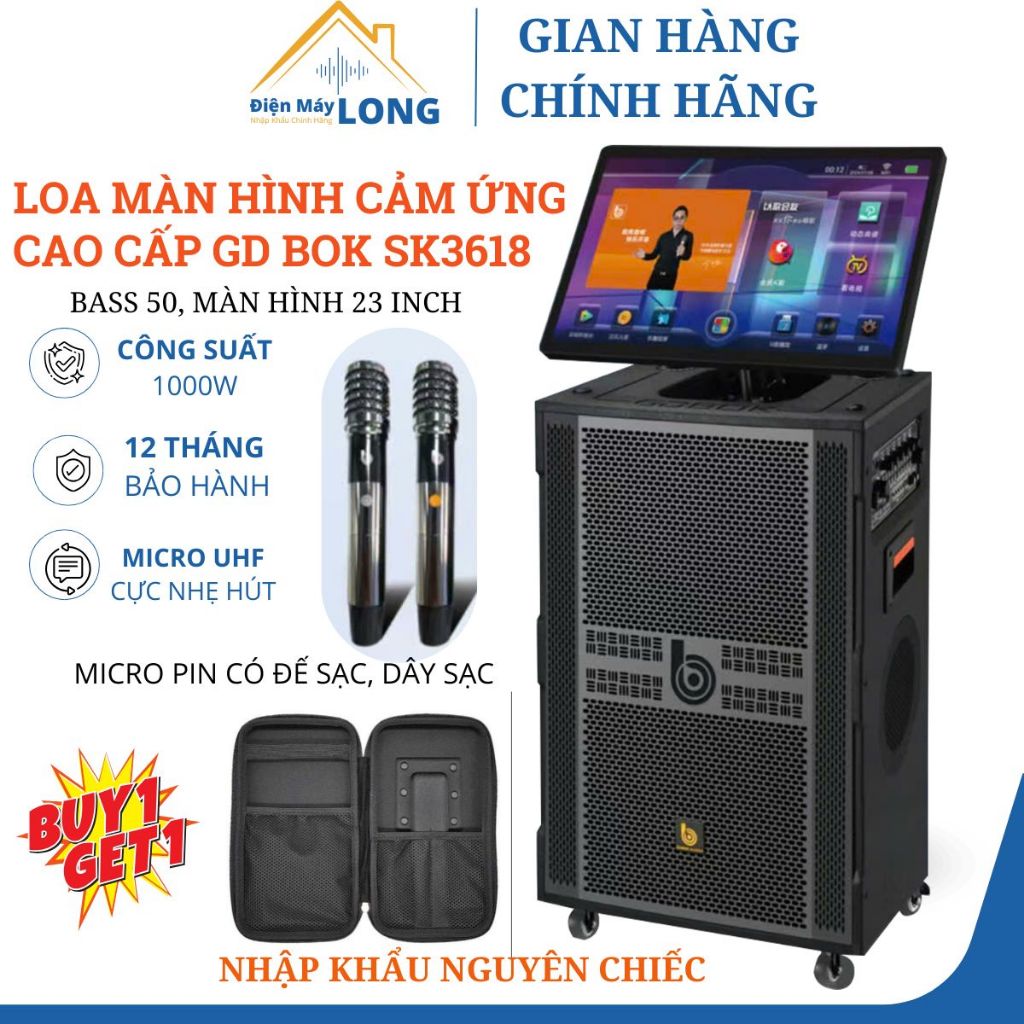 Loa kéo màn hình cảm ứng 23 inch bass 50 cao cấp nhập khẩu chính hãng ...