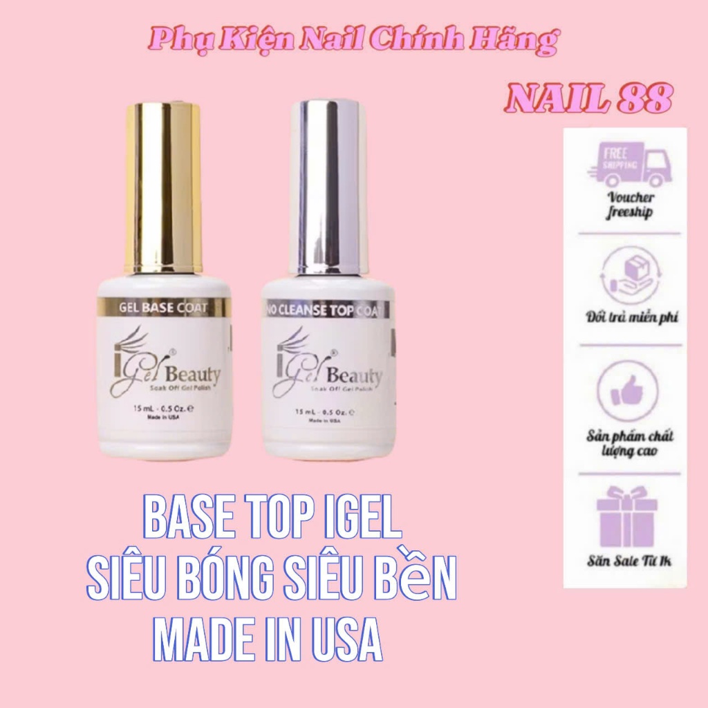 Base top Igel nhập khẩu Mỹ chính hãng (15ml) - Sơn gel liên kết và top ...