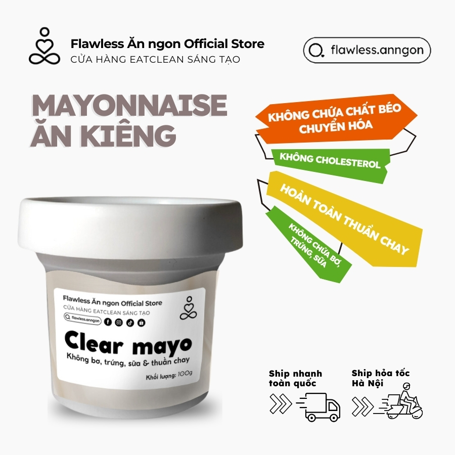 Mayonaise ăn kiêng (Clear Mayo) Flawless Ăn ngon | Thực phẩm healthy ...
