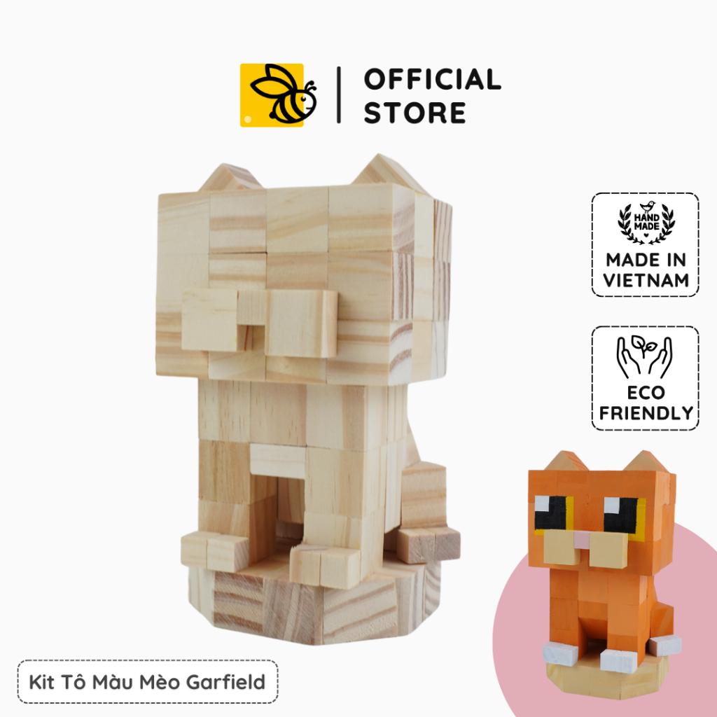 Kit Tô Màu Mô Hình Gỗ Mèo Garfield (DIY) | Shopee Việt Nam