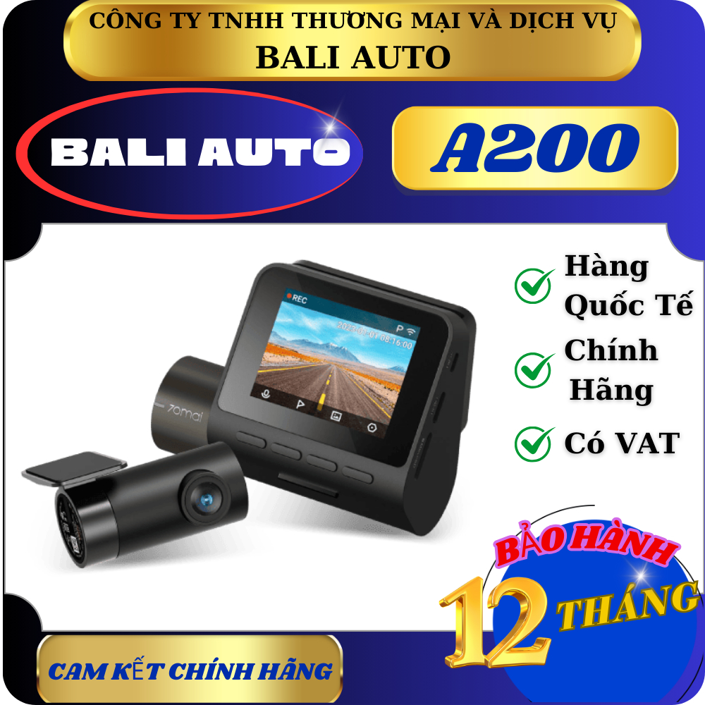 Camera hành trình 70Mai A200 (Bản chuẩn Quốc Tế Chính Hãng) ghi hình ...