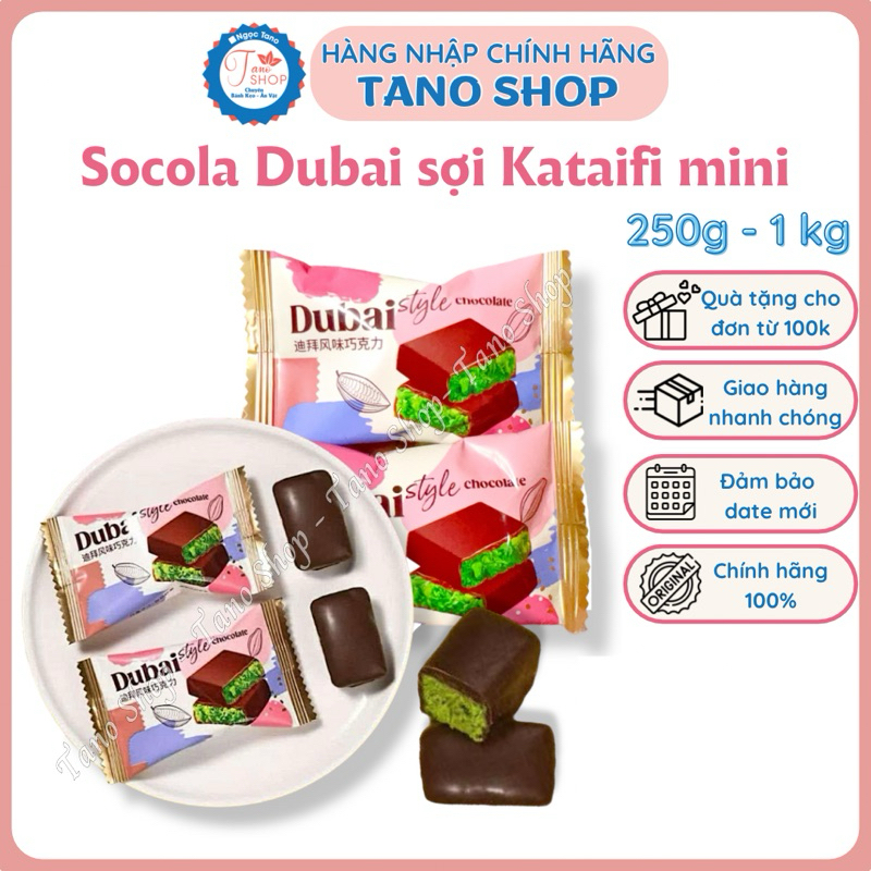 [1 kg] Socola Dubai sợi giòn Kataifi matcha bản mini | Ăn vặt Tết Tano ...