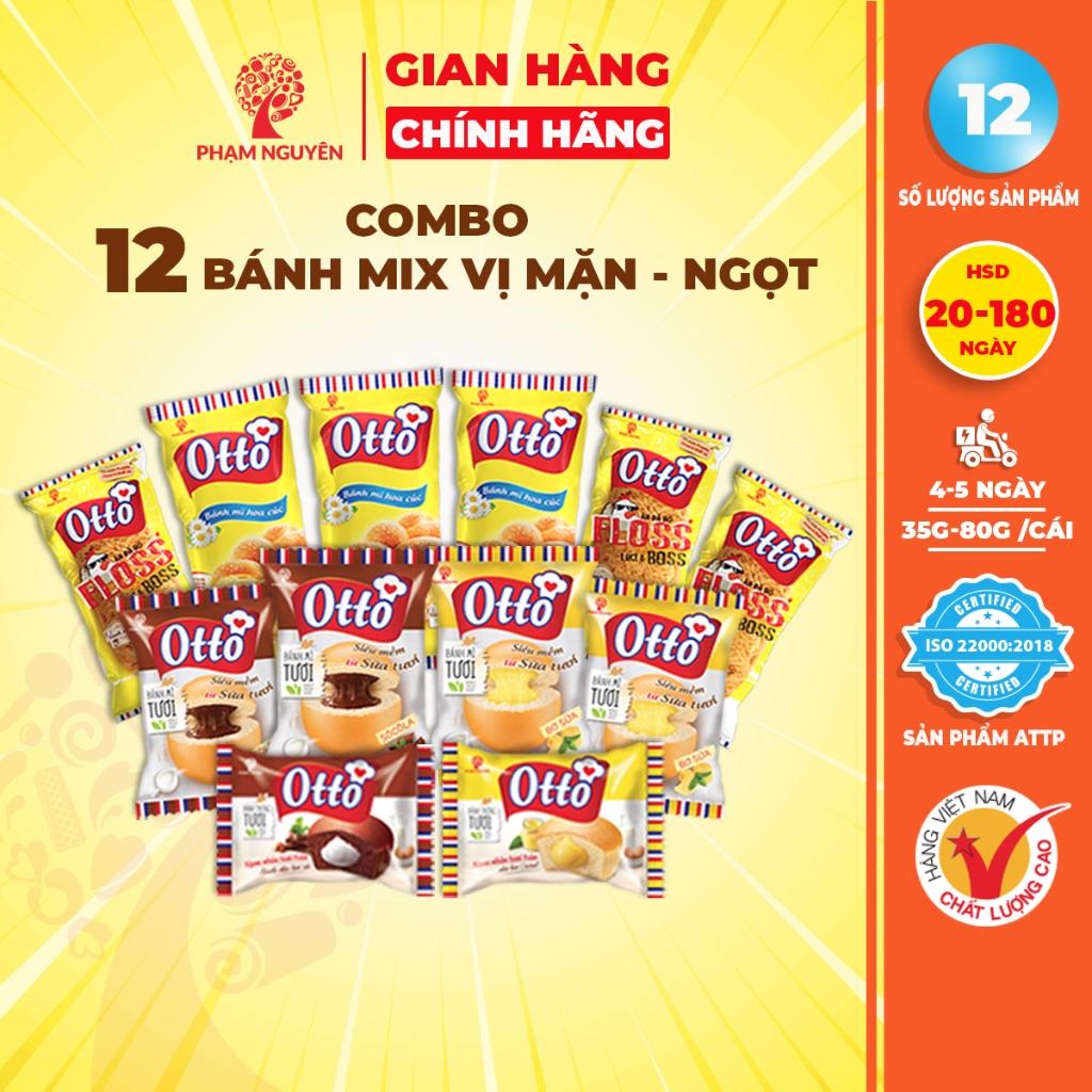 Bánh mì tươi Otto Box BỔ mix vị giá sỉ | Tốt cho sức khoẻ | Ăn sáng ...