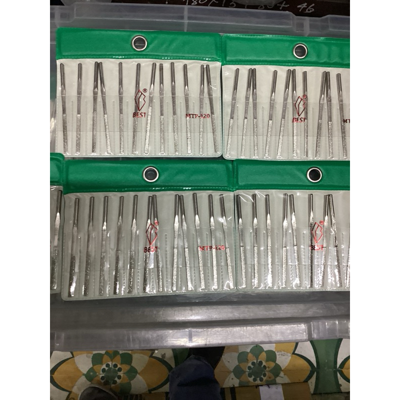 (vỉ 12 cái) vỉ dũa máy dẹt 2mm,4mm,6mm đủ cát 140,150,200,300,400 mài bóng lỗ thép,inox,nhựa ...