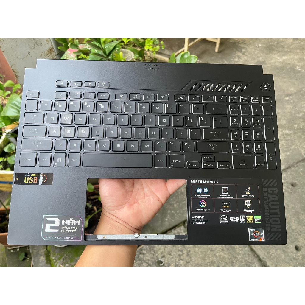 vỏ máy Laptop Asus TUF Gaming F15 FX507 FA507 , cả bàn phím led zin ...