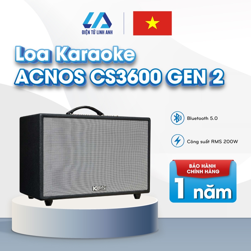 Loa Acnos CS3600 Gen 2, Loa Bluetooth Karaoke 2 Mic, Chính Hãng Bảo Hành 12 Tháng - Linh Anh ...