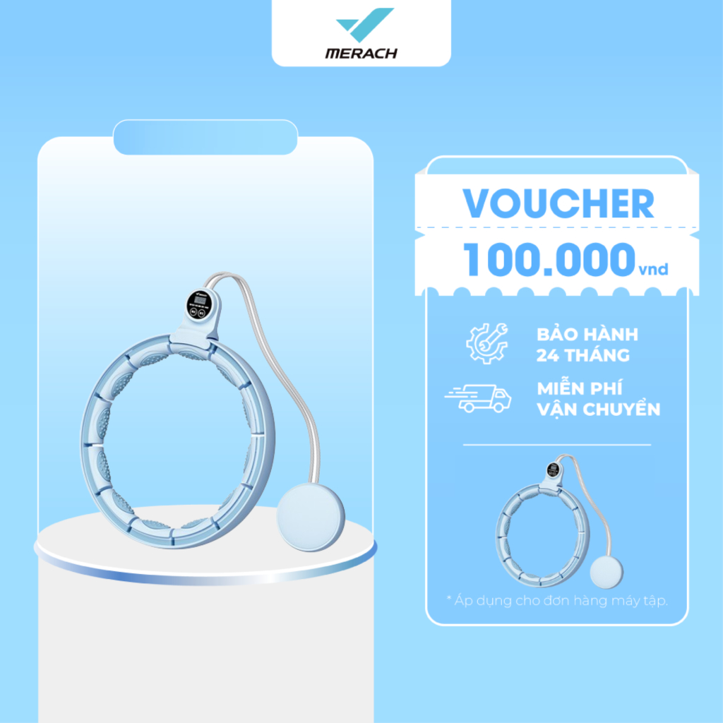 Vòng Lắc Eo, Lắc Bụng MERACH, Có Đếm Số, Sử Dụng Pin, Bảo Hành 12 Tháng ...