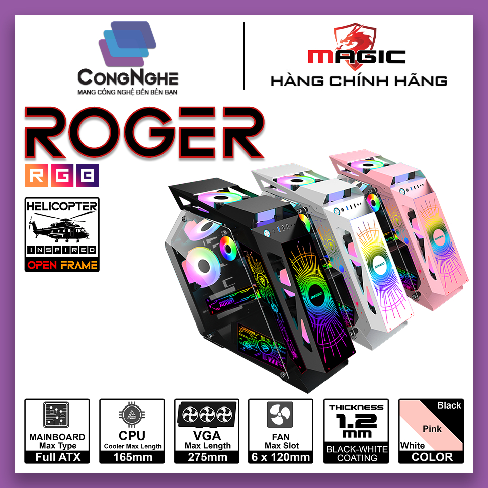 CASE MAGIC ROGER RGB (ATX) | Shopee Việt Nam