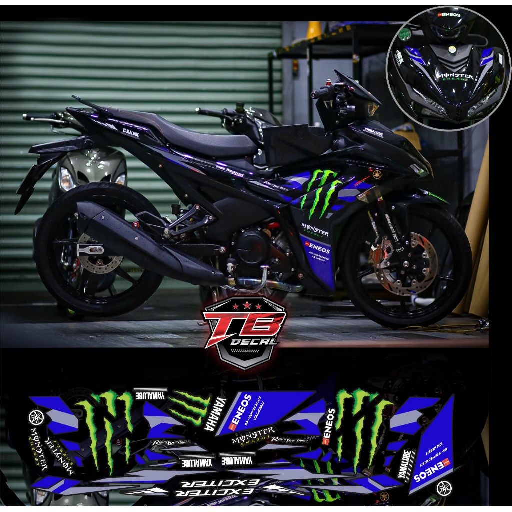 Tem Exciter 155 Monster Full Đen MSX0801 | Shopee Việt Nam