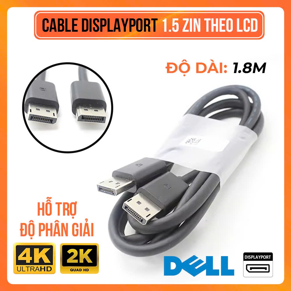 Cáp DisplayPort Sang DisplayPort 1.8m – Hỗ Trợ 4K 60Hz 144Hz Âm Thanh ...