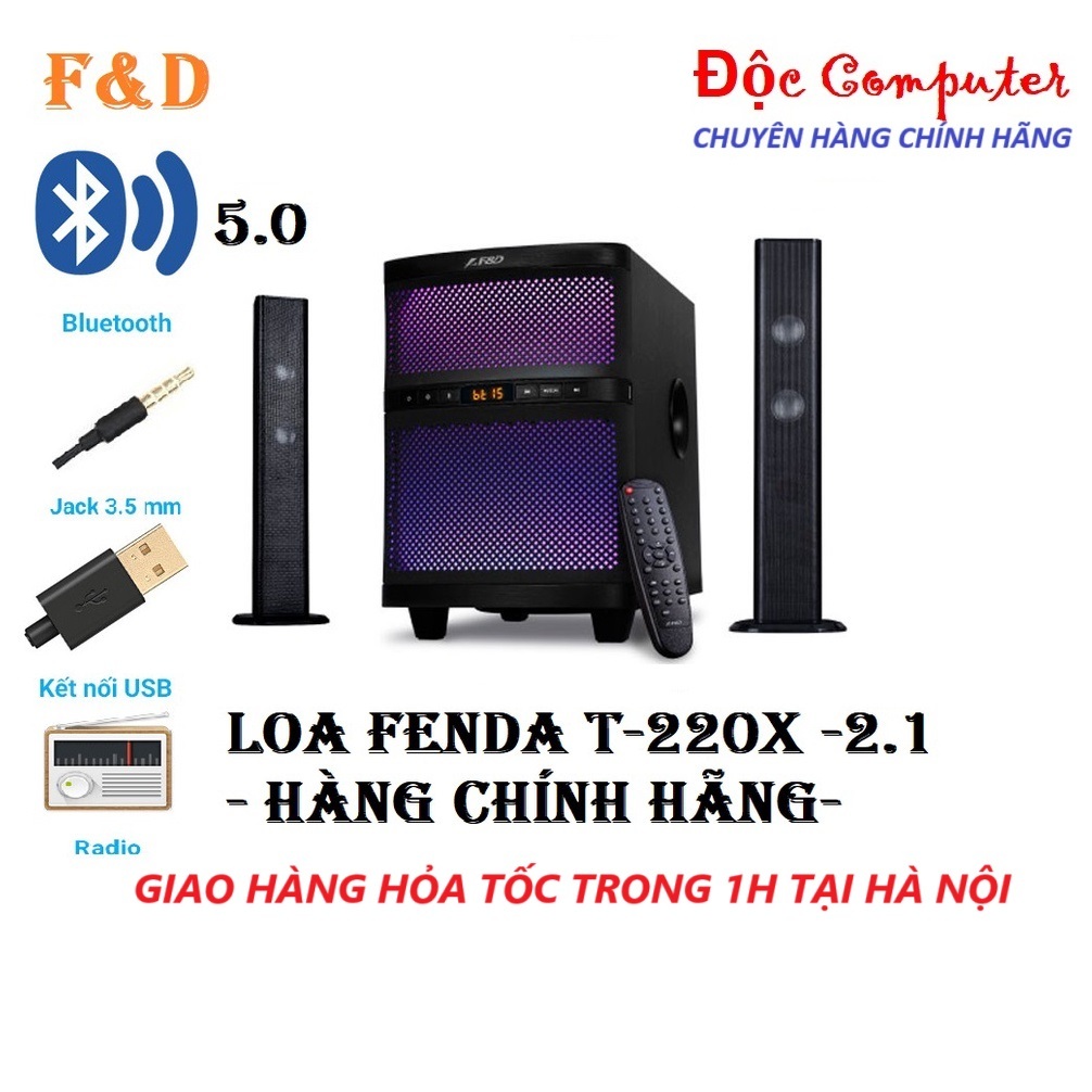 Loa Bluetooth Fenda T-220X USB/AUX/Bluetooth/RAC/Optical Cao cấp - Hàng ...