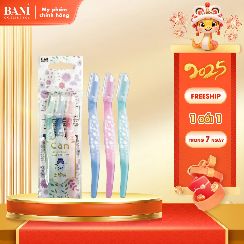 Dao Cạo Lông Mày Lưỡi Thép Có Màng Bảo Vệ Kai Kazor Can Eyebrow CBM-3P ...