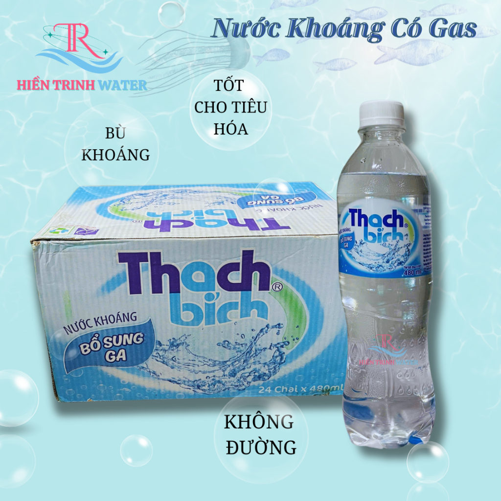 Nước Khoáng Có Ga Thạch Bích 480ml (Thùng 24 Chai) - Nước Soda Thạch Bích | Shopee Việt Nam