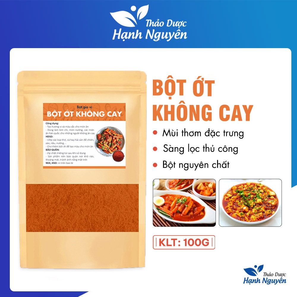 Bột ớt không cay 100g, ớt bột hàn Quốc không cay làm kim chi, tạo màu ...