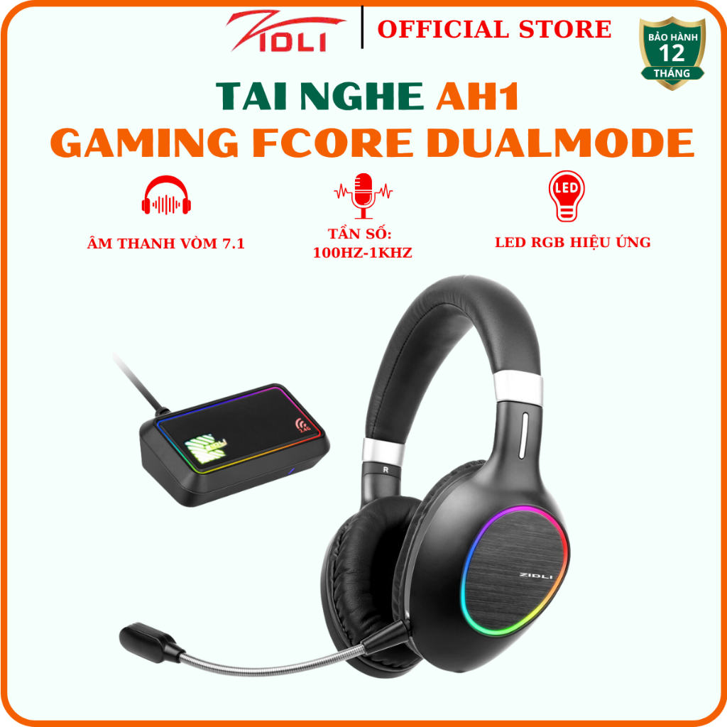 Tai Nghe Không Dây ZIDLI AH1 2.4Ghz - Hàng Chính Hãng, Bảo Hành 24 Tháng | Shopee Việt Nam