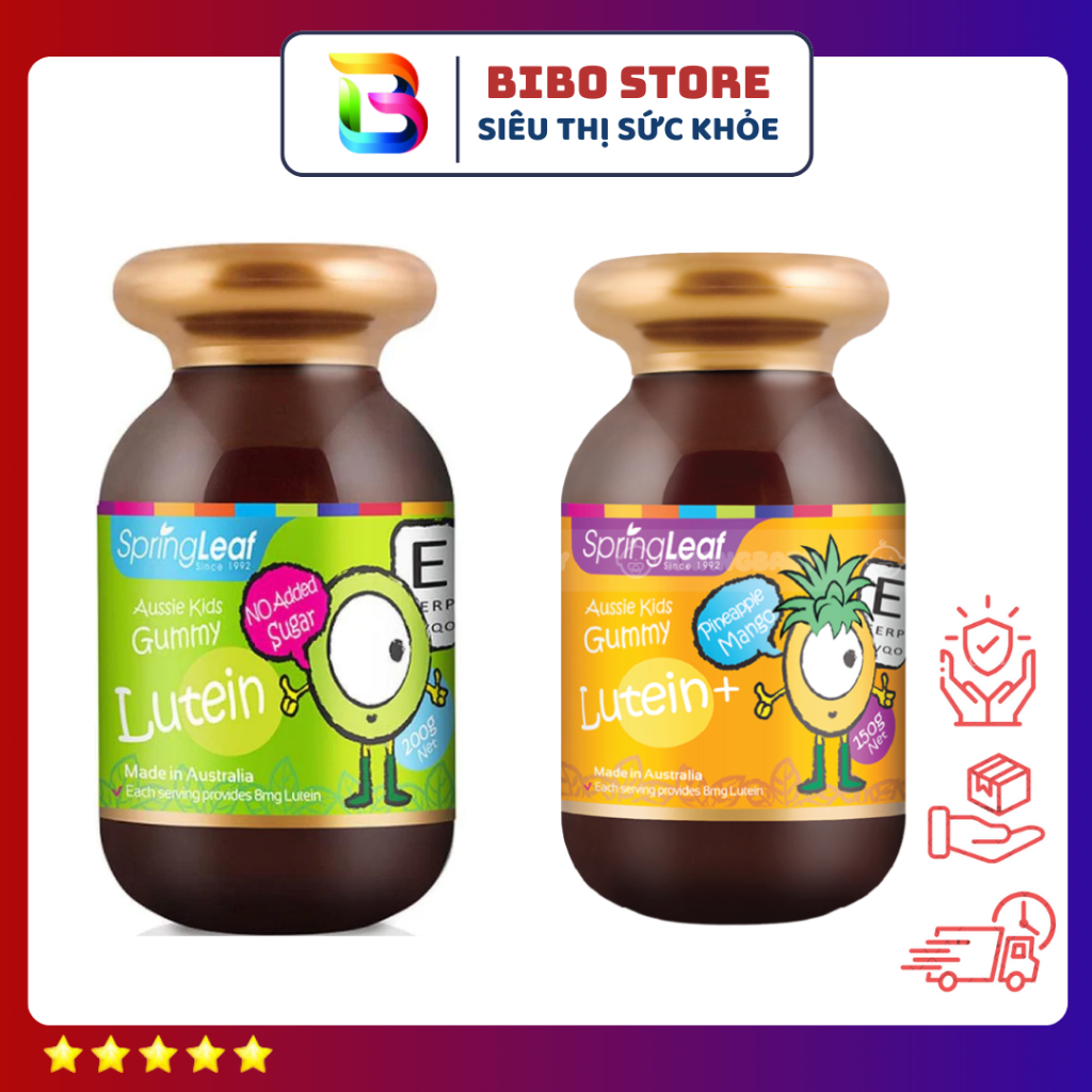 Kẹo dẻo hỗ trợ bổ mắt thị lực Spring Leaf Gummies Lutein cho bé ...