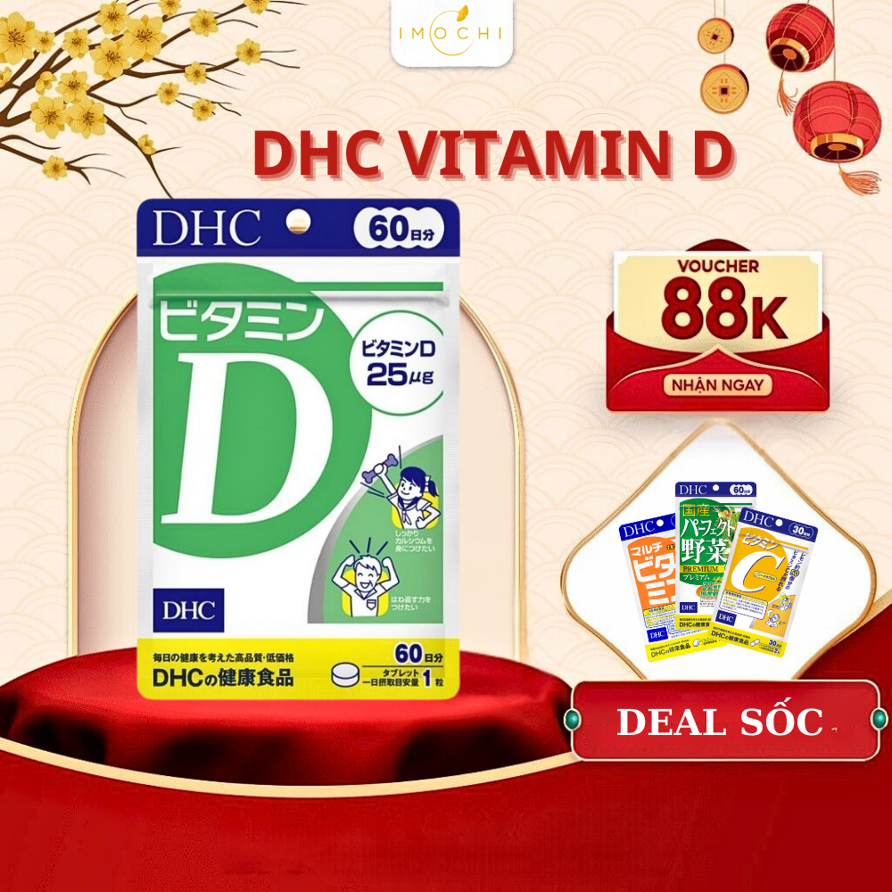 Viên uống Viatmin D DHC, Viên uống Vitamin D thực phẩm chức năng hấp thụ canxi gói 30 ngày/60 ...